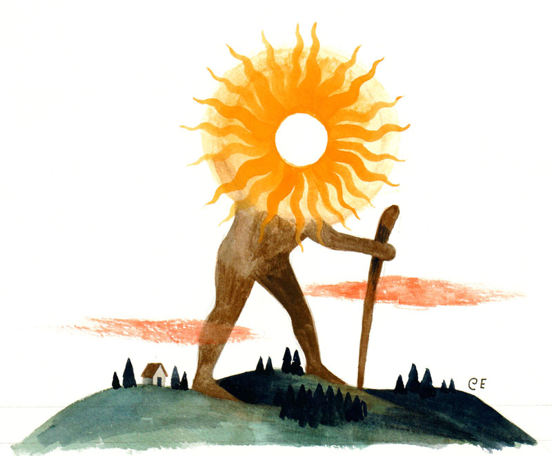 Sun Walking with Stick Study – R. MICHELSON GALLERIES